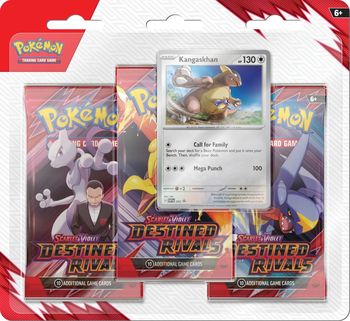 Pokemon TCG Scarlet & Violet Destined Rivals Three booster blister(Set ...